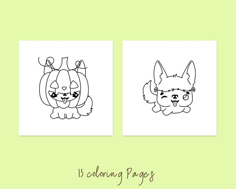 15 Cute Halloween Dog Coloring Pages for Kids Printable Coloring Pages ...