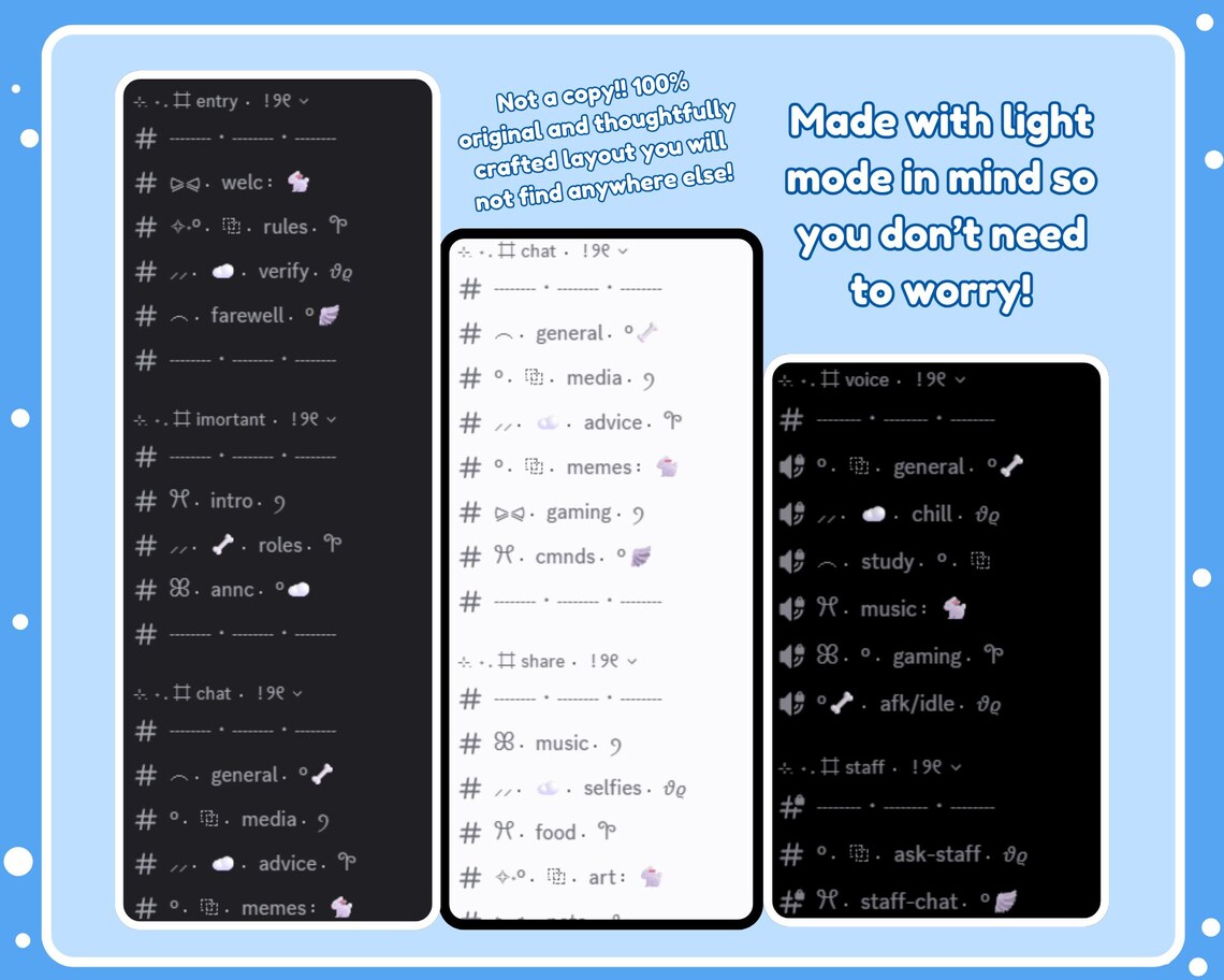 Blue Discord Templates Winter Themed Discord Holiday Discord Server for ...