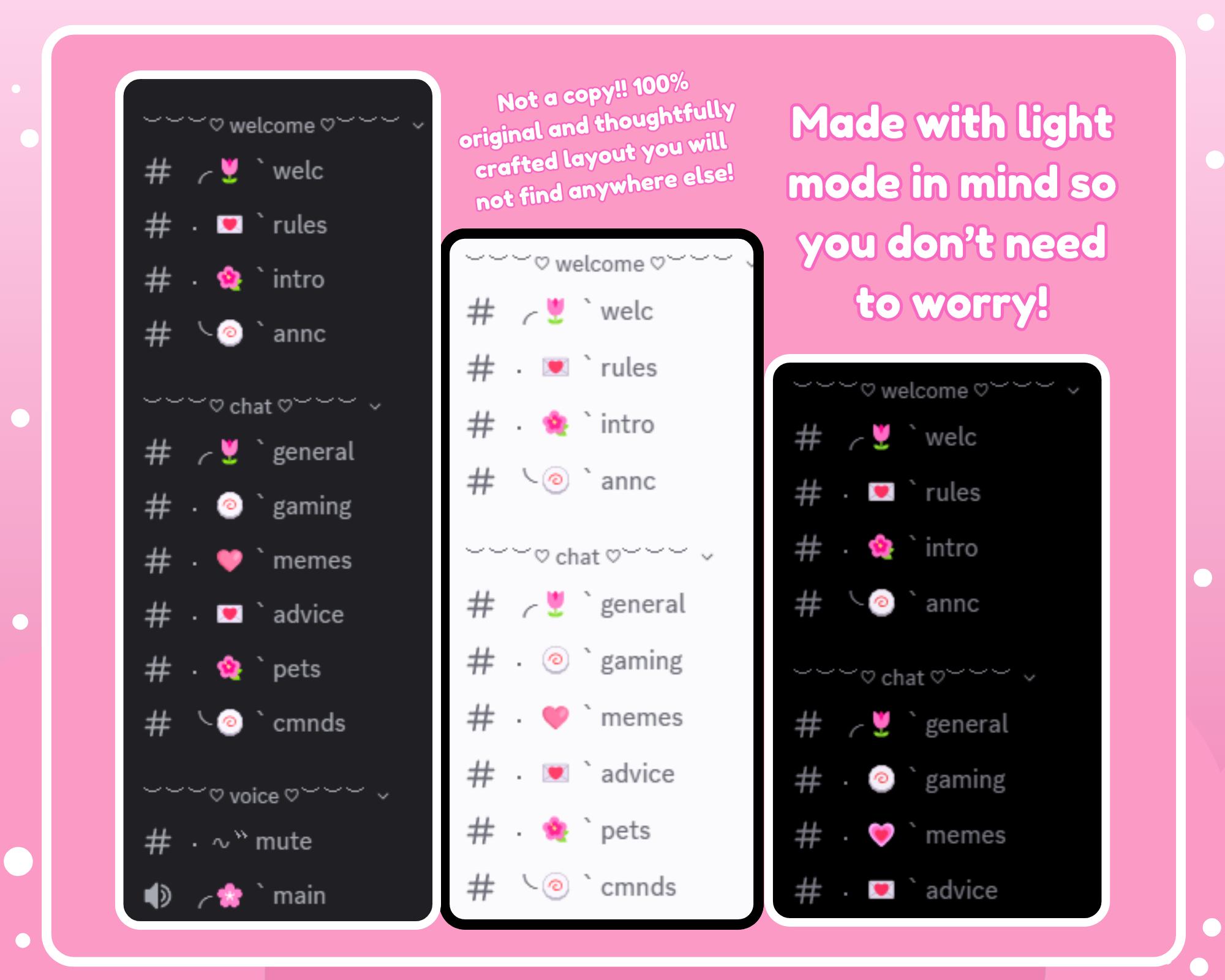 Pink Discord Server Template Aesthetic Pink Community Discord Server ...