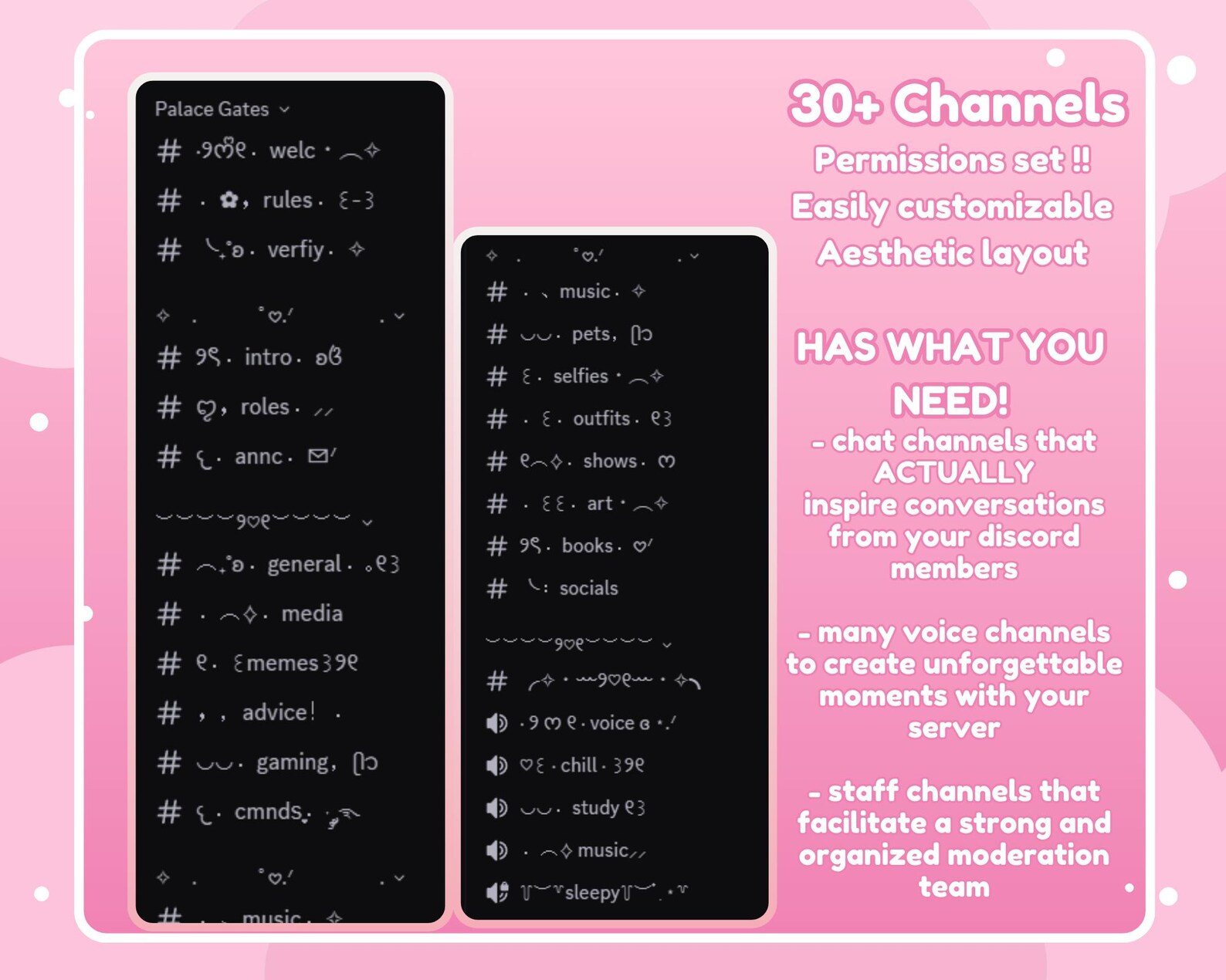 Cute Discord Templates Pink Sakura Discord Server Coquette Theme ...
