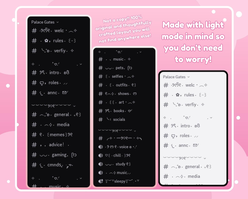 Cute Discord Templates Pink Sakura Discord Server Coquette Theme ...