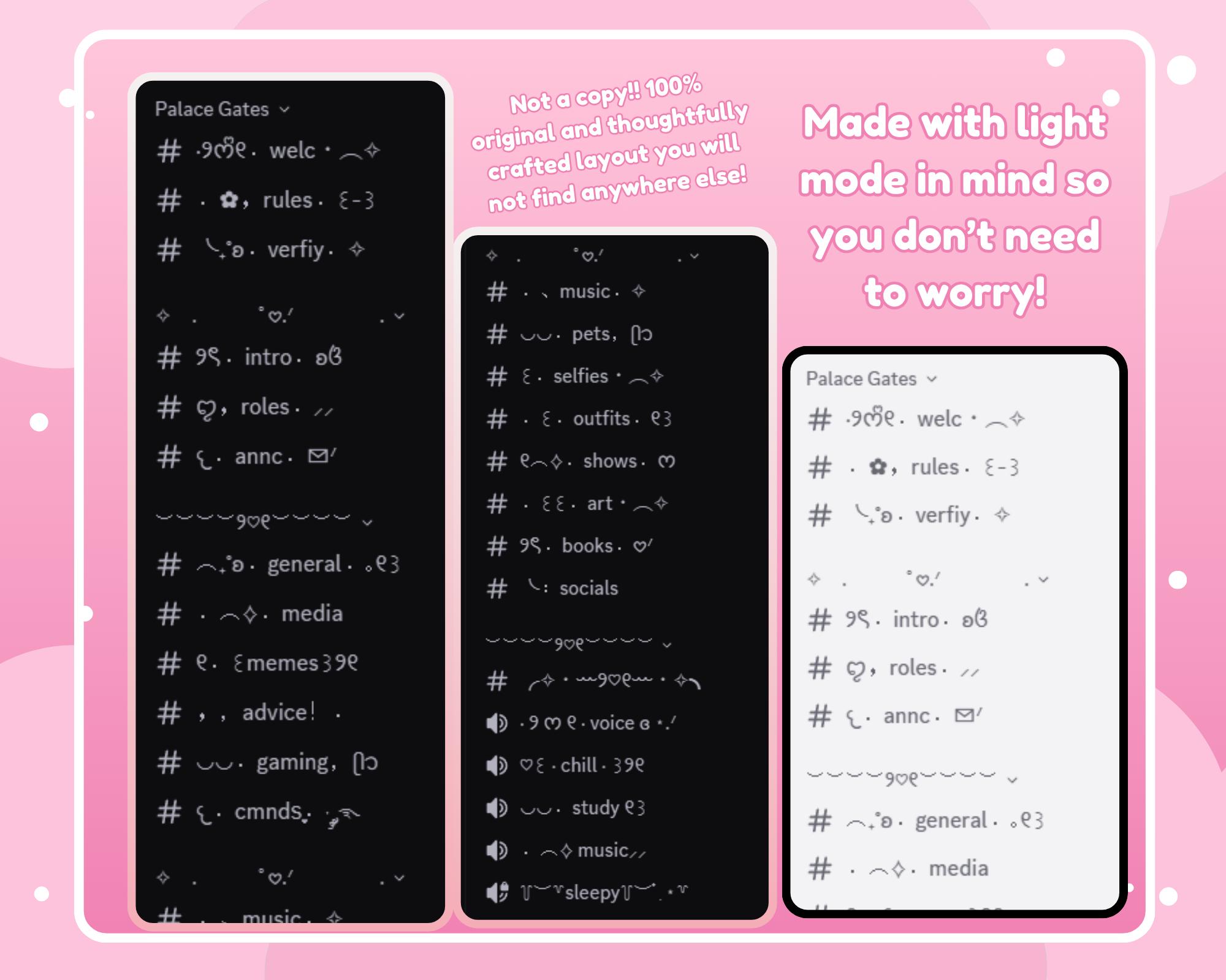 Cute Discord Templates Pink Sakura Discord Server Coquette Theme ...