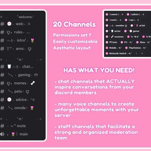 Cute Discord Server Template Kawaii Starter Discord Template Simple ...