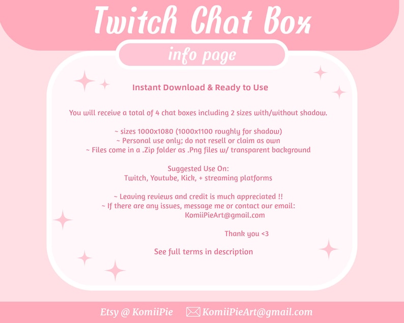 Cute Chat Box Widget Kawaii Strawberry Twitch Chat Boxes Pink Chat Boxe ...