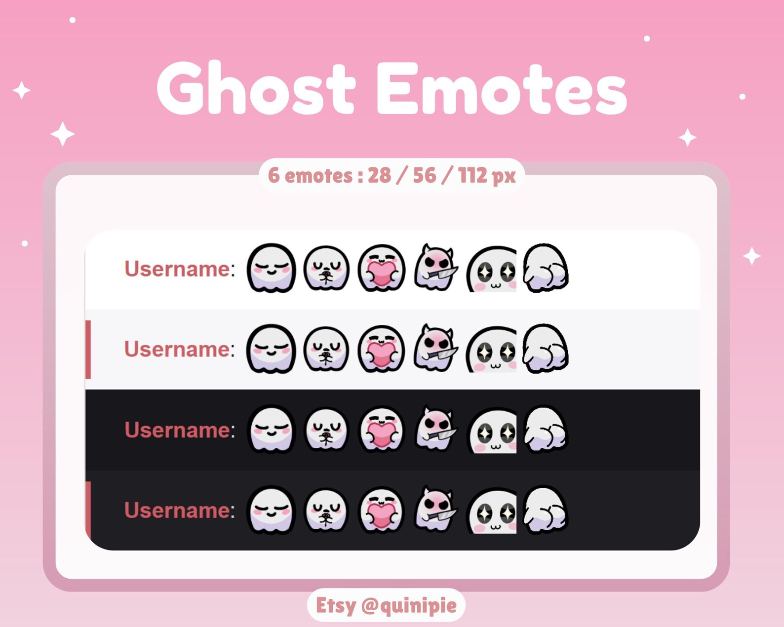 Cute Ghost Emotes Ghost Emotes for Halloween Ghost Emotes Adorbale ...