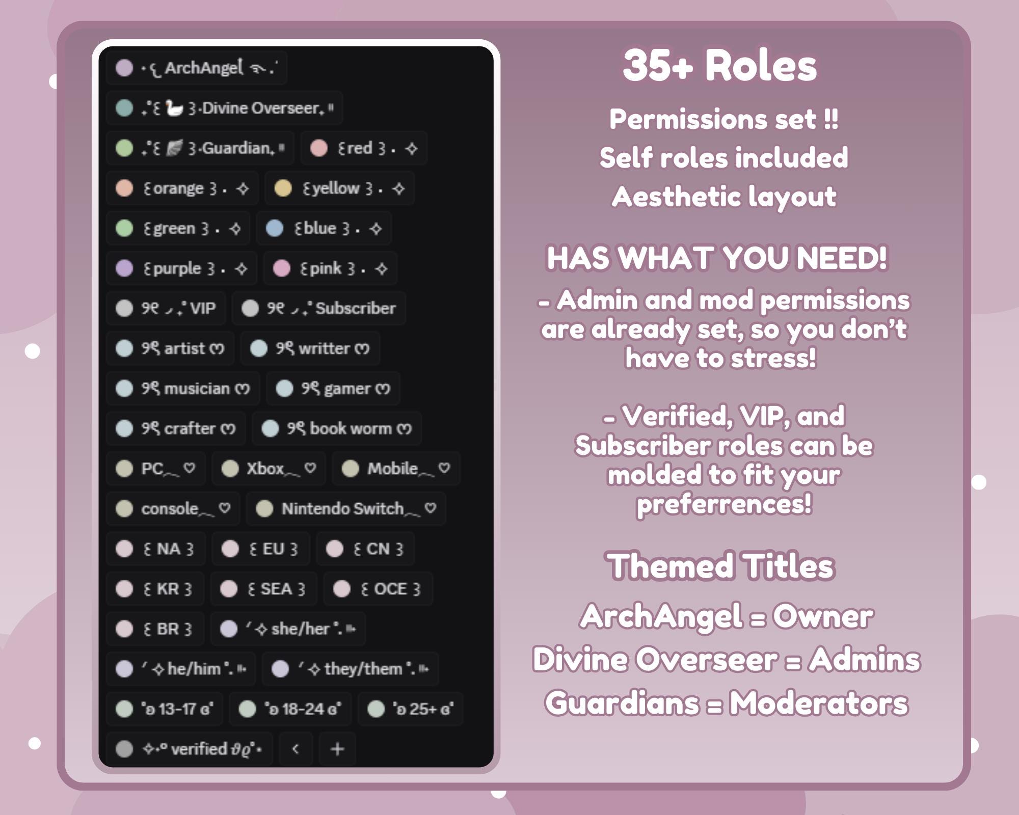 Angel Discord Server Template Anglecore Aesthetic Discord for Streamer ...