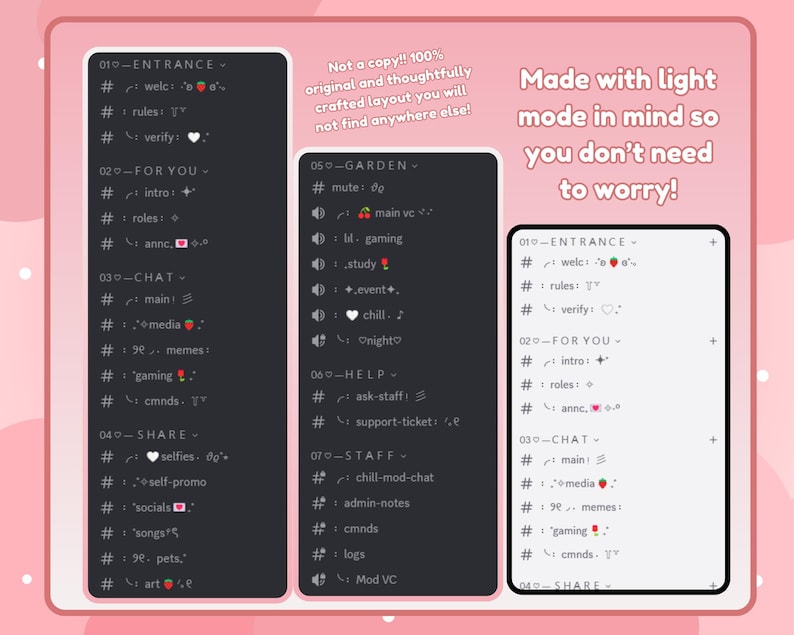 Pink Discord Server Template Simple Sakura Community Server Pre ...
