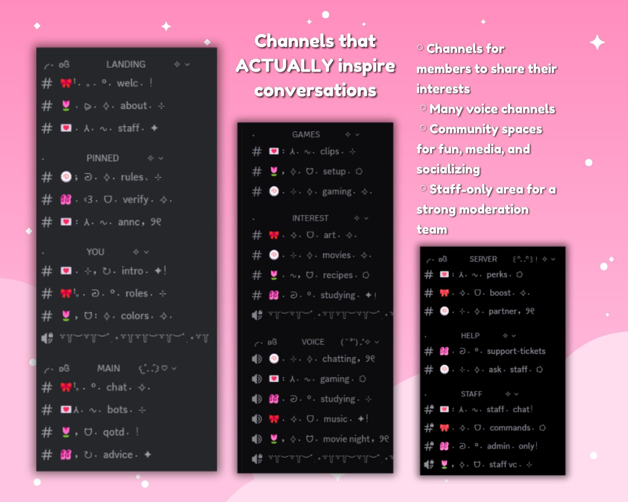 Sakura Discord Server Template Cherry Blossom Aesthetic Pink Community ...