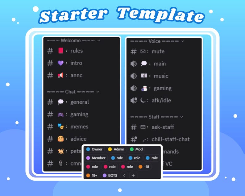 Simple Discord Server Template Ready to Use Minimalist Server Setup for ...