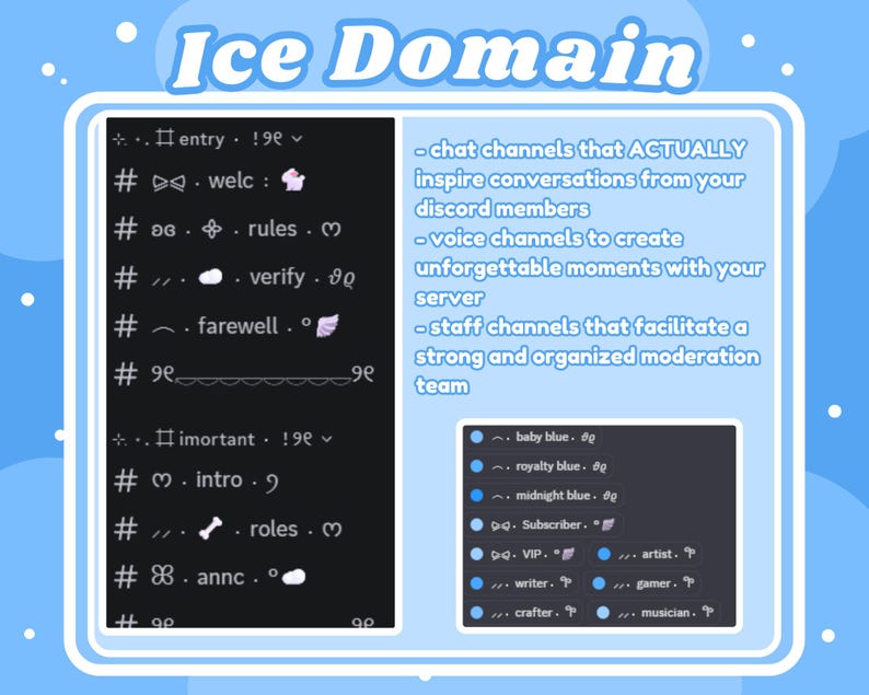 Blue Discord Templates Winter Themed Discord Holiday Discord Server for ...