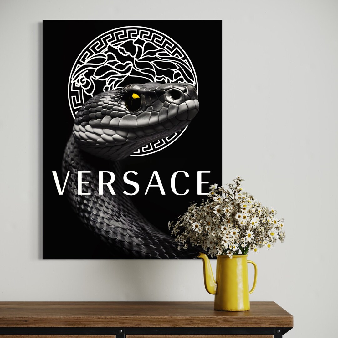 Enigmatic Snake Luxury Versace Serpent Painting - Etsy