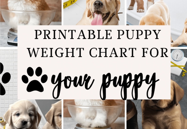 Personalized Puppy Weight Chart Track Your Furbaby's Growth With This ...