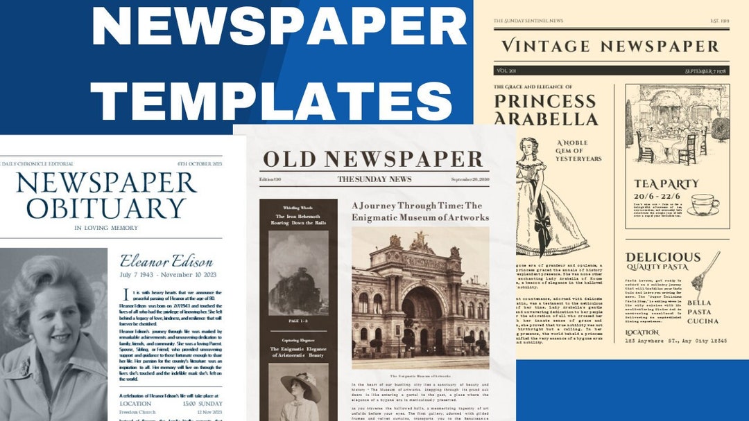 Editable Newspaper Word Template Digital Newspaper Customize Your ...