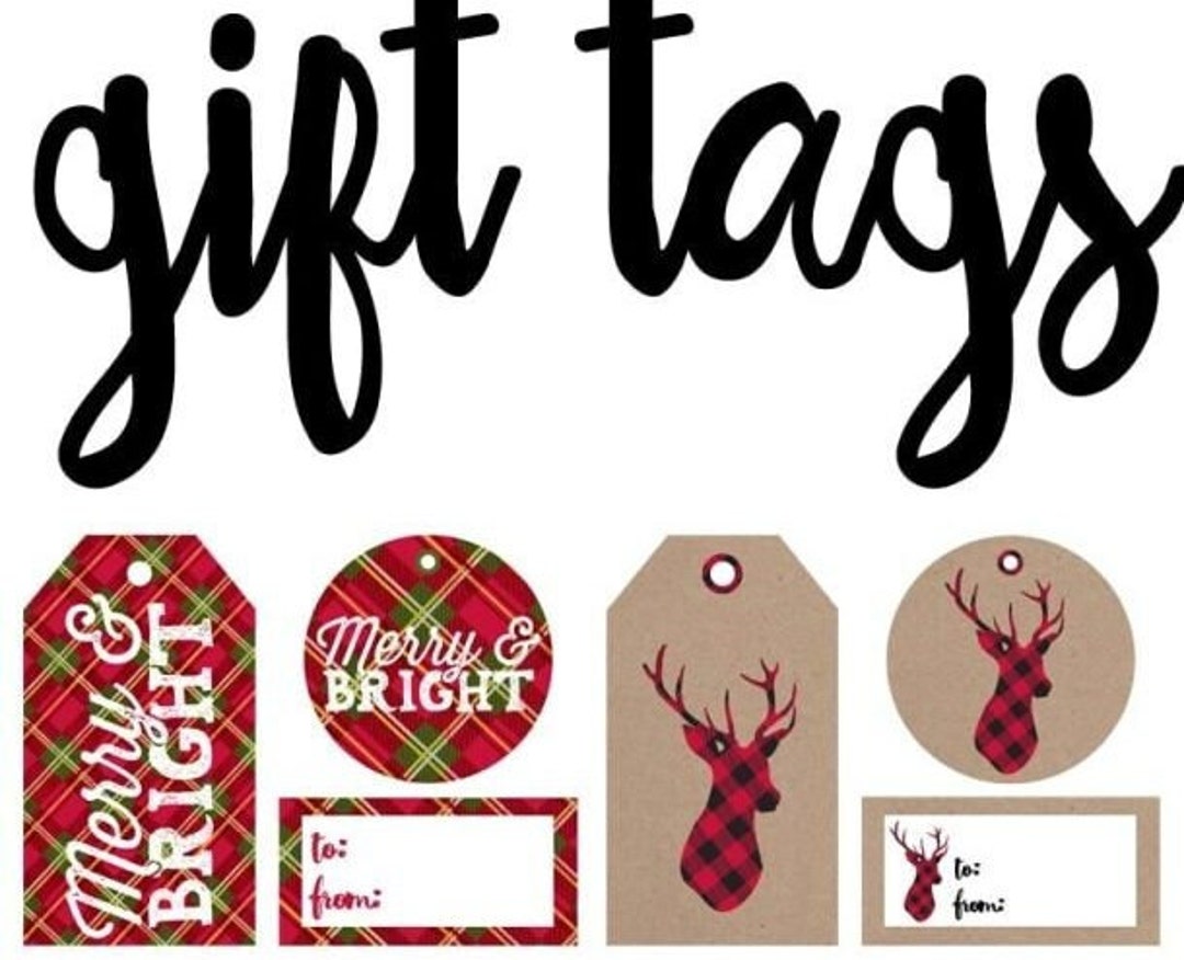 Printable Gift Tags Word Format Editable Bundle High Quality Tags ...