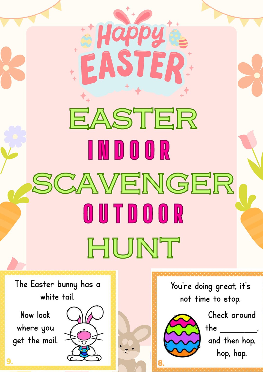 Printable Easter Scavenger Hunt Indoor and Outdoor Activities for Kids ...