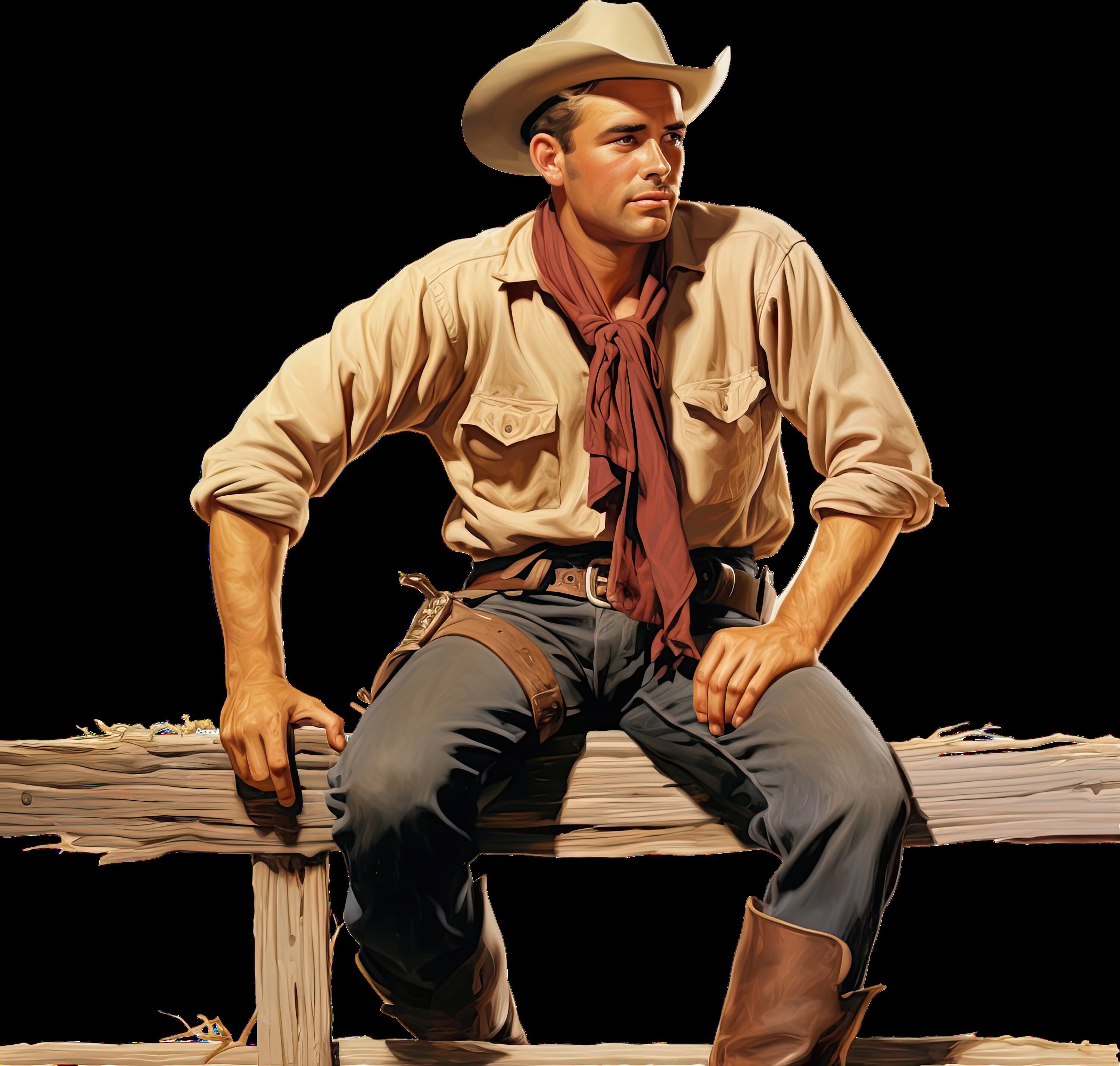 50s Vintage Cowboy Clipart Bundle, Scrapbooking Cowboy Junk Journal, 20 ...