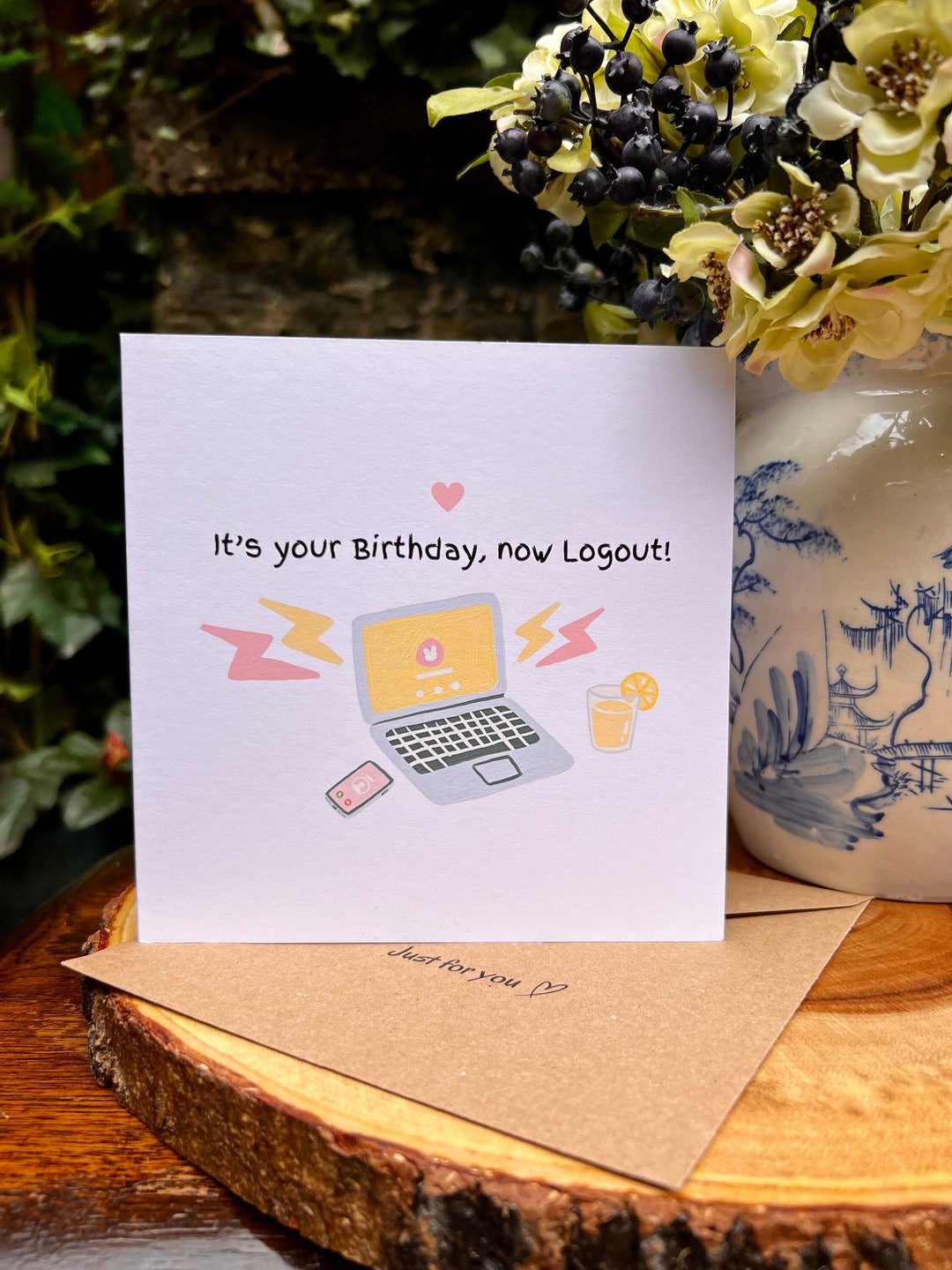 Birthday Card Happy Birthday Card Cute Card Day off Work Card Daughter ...