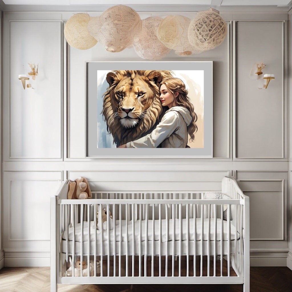 Lucy and Aslan of Narnia - Etsy
