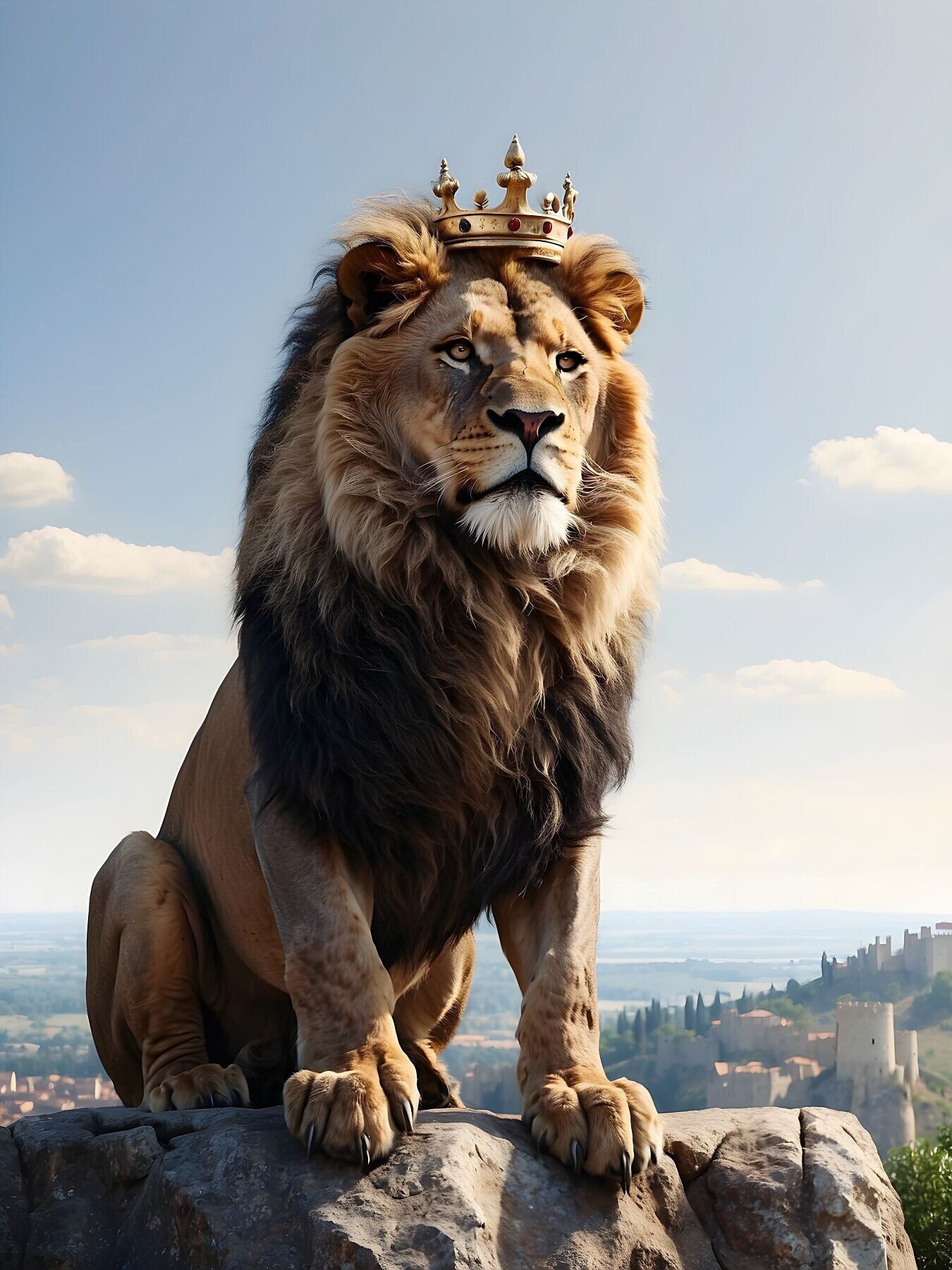 Aslan Crowned - A4 Print - Etsy