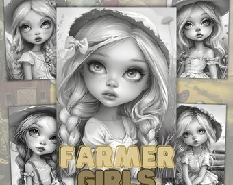 26 Pond Girl Grayscale Coloring Pages, Woman Coloring Book, Cute ...