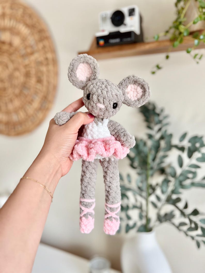 Crochet Ballerina Mouse in a Tutu Cute Handmade Gift, Ready to Ship ...