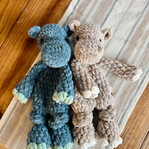 Crochet Hippo Lovey | Hippopotamus, Christmas Gift, Birthday Gift, Cute ...