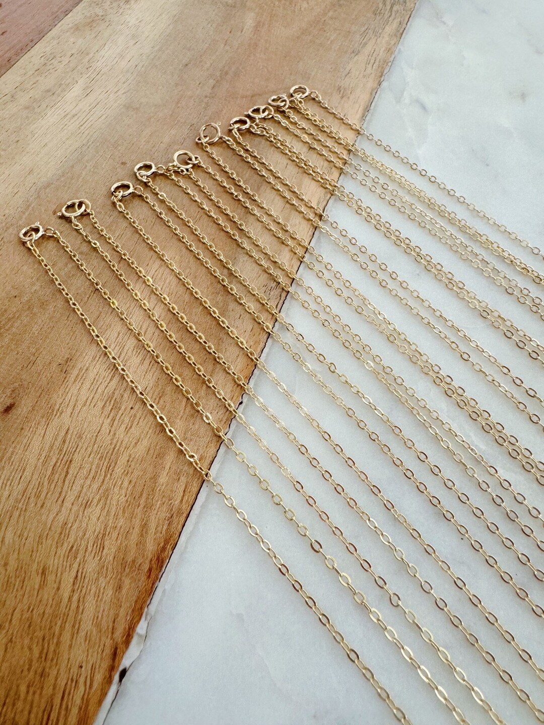 10 Pcs, 16.5", 14k Gold Filled Chain, Finished Chain, Bulk Wholesale ...
