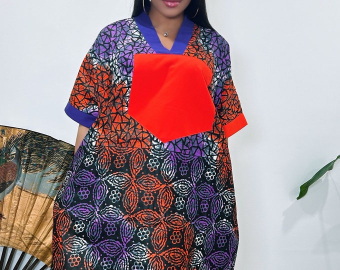 Handmade, Nigerian, High Fashion, Bubu Dress, Ankara Fabric, Cultural ...