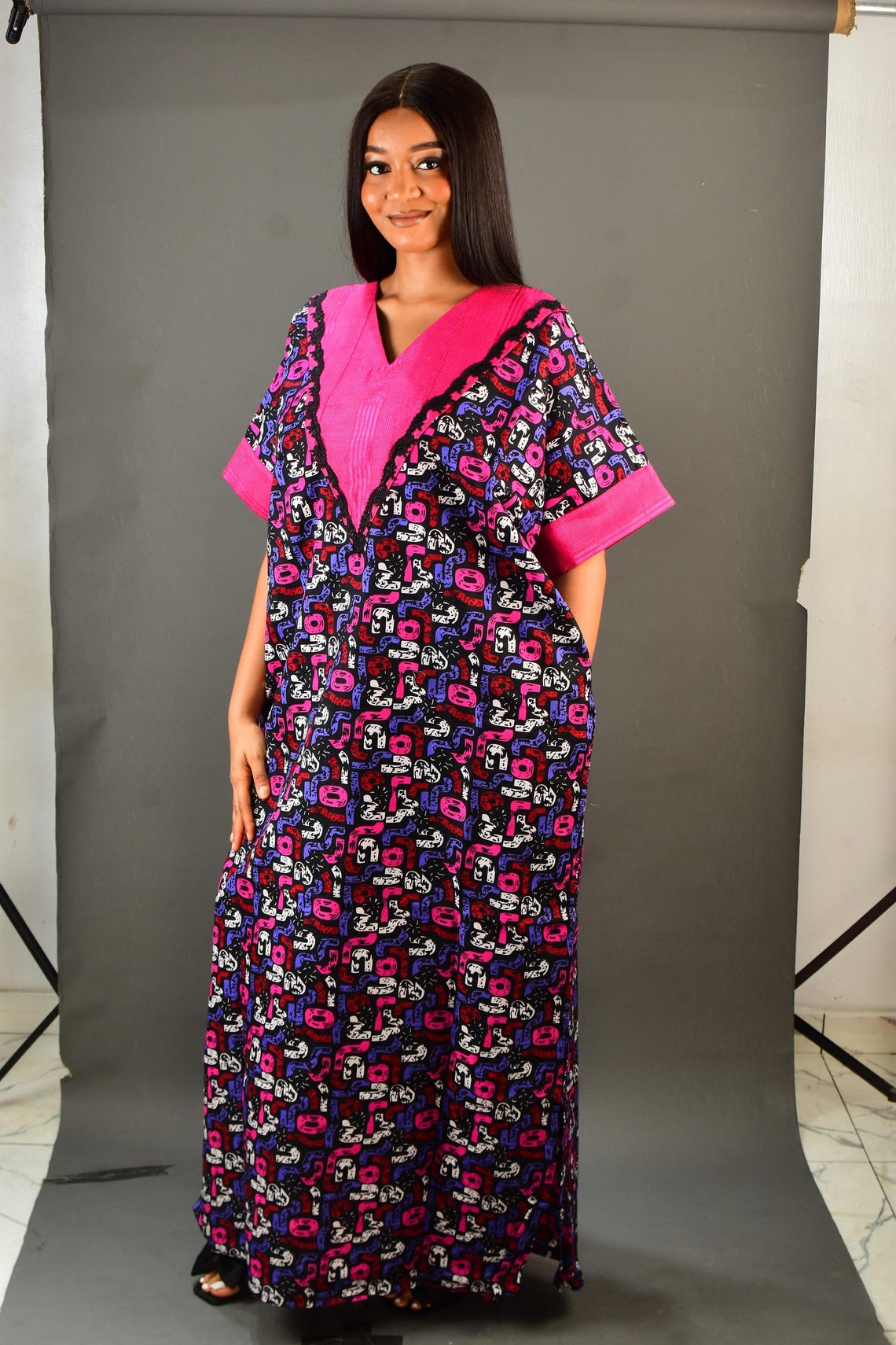 Boubou, Nigerian, High Fashion, Handmade, Bubu Dress, Mikado Fabric ...
