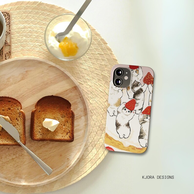 Mofusand Strawberry Cake Cute Cat Decorators Full Colored Slim iPhone ...