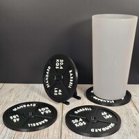 Weight Plate Coaster Rack - 3D Printed Gym Desk Organizer - Etsy