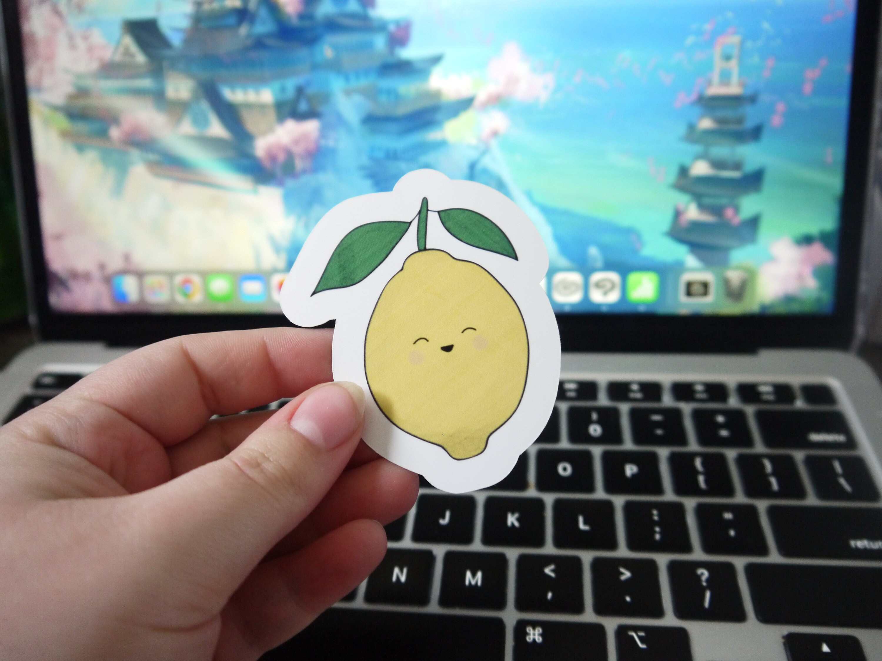 Kawaii Lemon Sticker, Cute Lemon Sticker, Lemon Decal, Laptop Decal ...