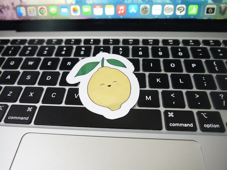 Kawaii Lemon Sticker, Cute Lemon Sticker, Lemon Decal, Laptop Decal ...