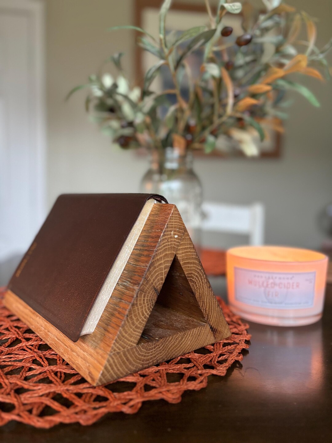 Reclaimed Barn Wood Book Pyramid, Triangle Book Stand, Book Holder ...