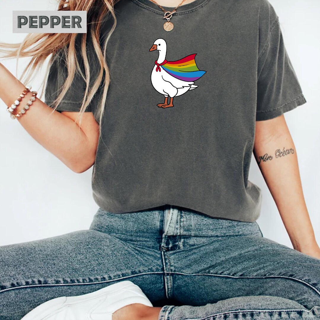 Rainbow Goose Shirt, Goose LGBTQ Shirt, Pride Shirt, Gay Shirt ...