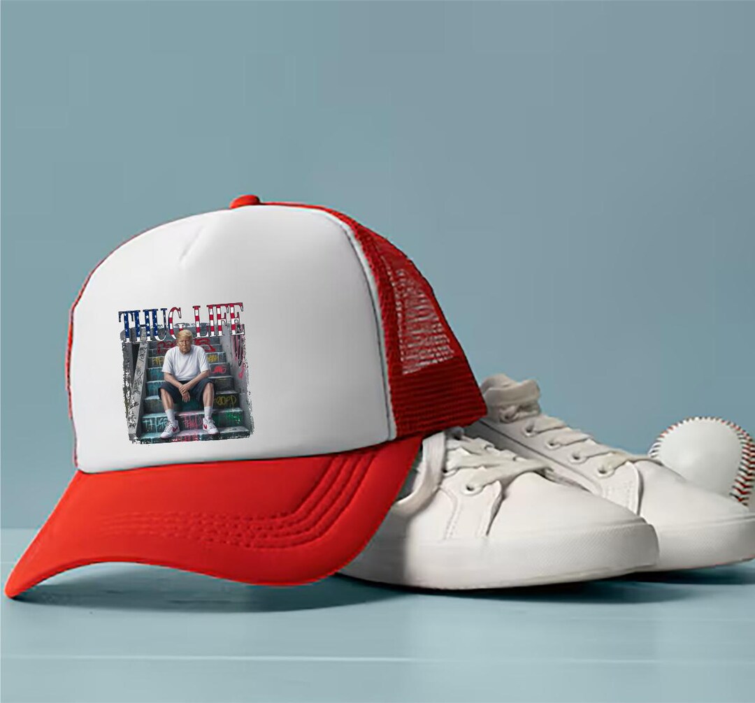 Donald Trump Thug Life Foam Mesh-back Trucker Cap, Viral Thug Life ...