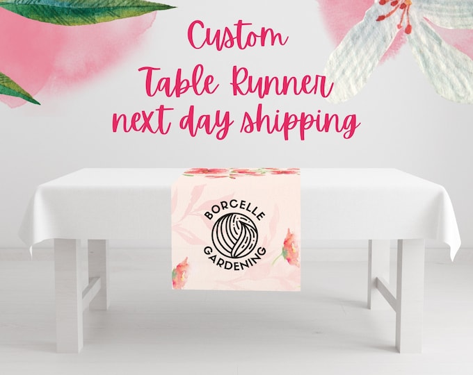 Custom Table Runner With Business Logo, Custom Table Runner for Events ...