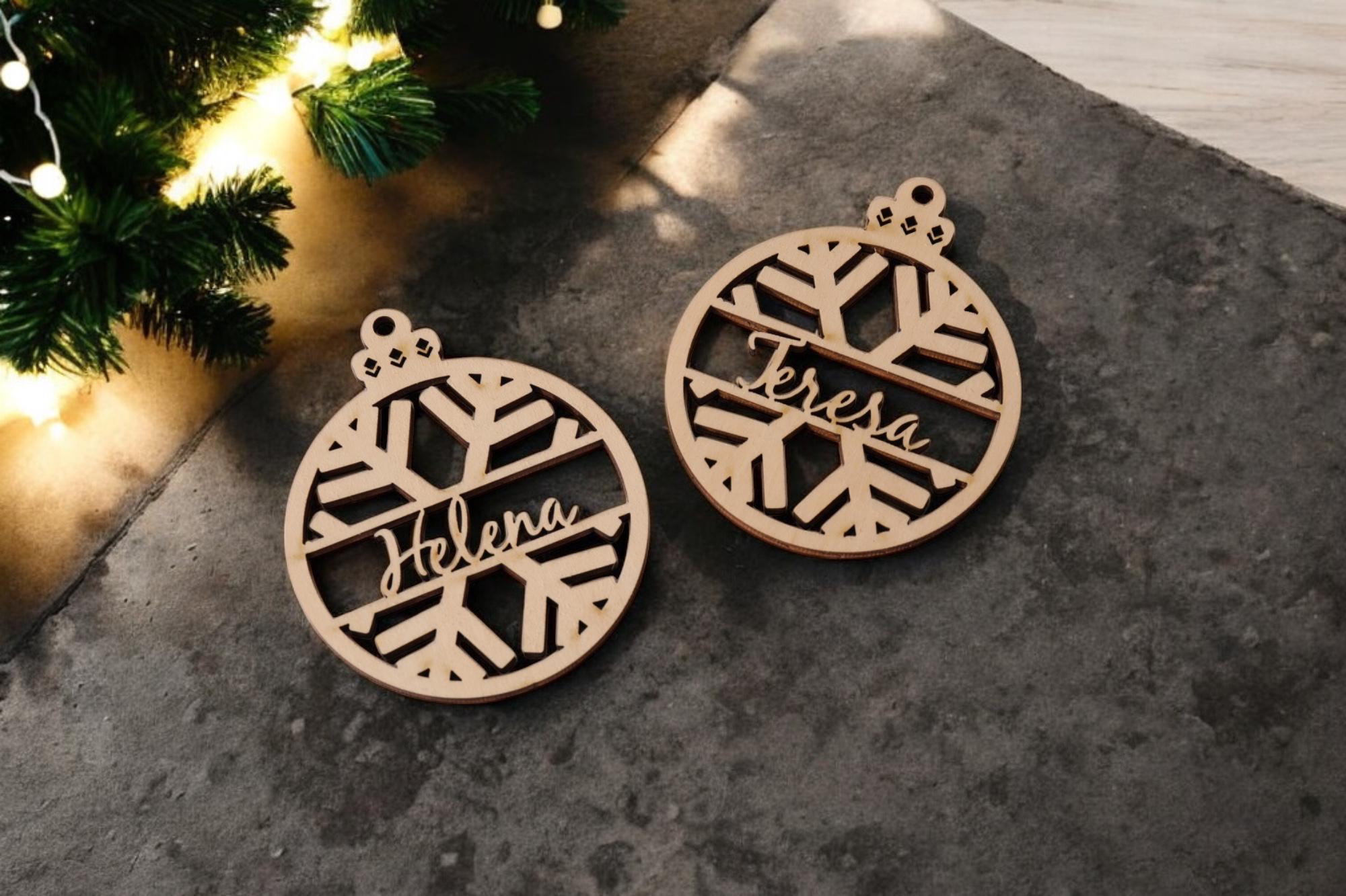 Custom Name Ornament, Personalized Christmas Gift, Custom Name, Laser ...