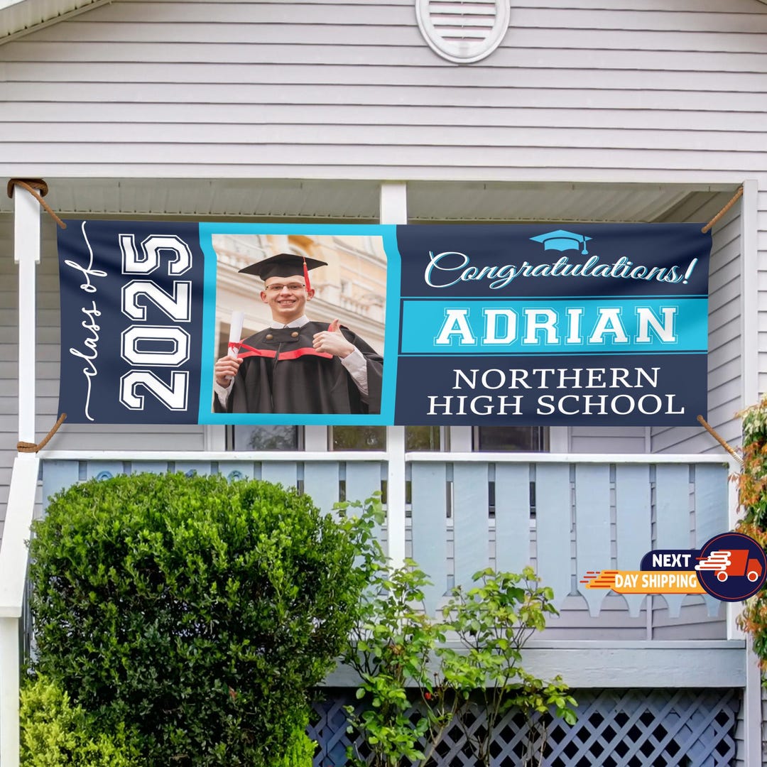 Custom Graduation Banner, Graduation Announcement, Personalized ...