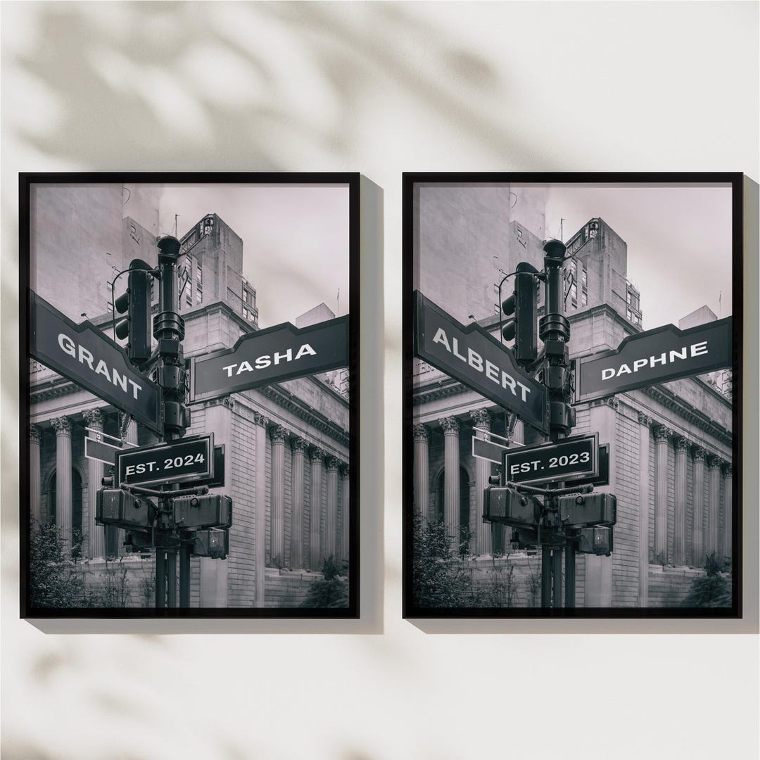Custom Name Frame, Street Sign, Personalized Frame, Anniversary Gift ...