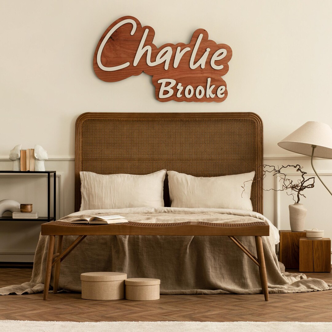 Personalized Wood Name Wall Sign, Cut Out Sign, Custom Name Gift, Last ...