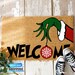 Welcome Grinch Doormat, Christmas Decor, Holiday Doormat, Holiday Decor ...