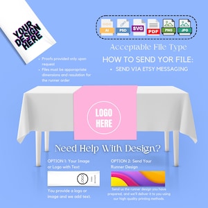 Custom Table Runner With Business Logo, Custom Table Runner for Events ...