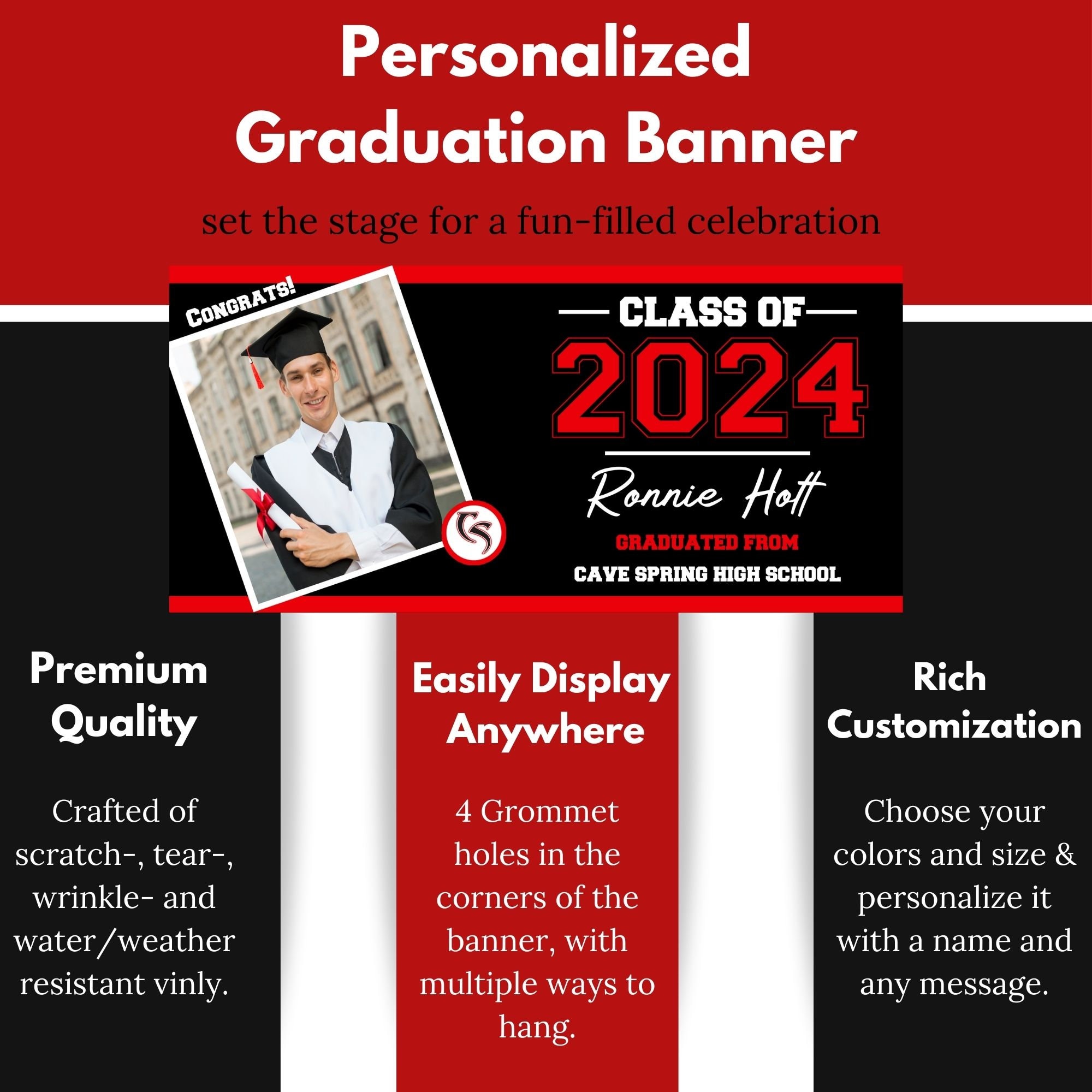 Custom Graduation Banner, Graduation Announcement, Graduation Gift ...