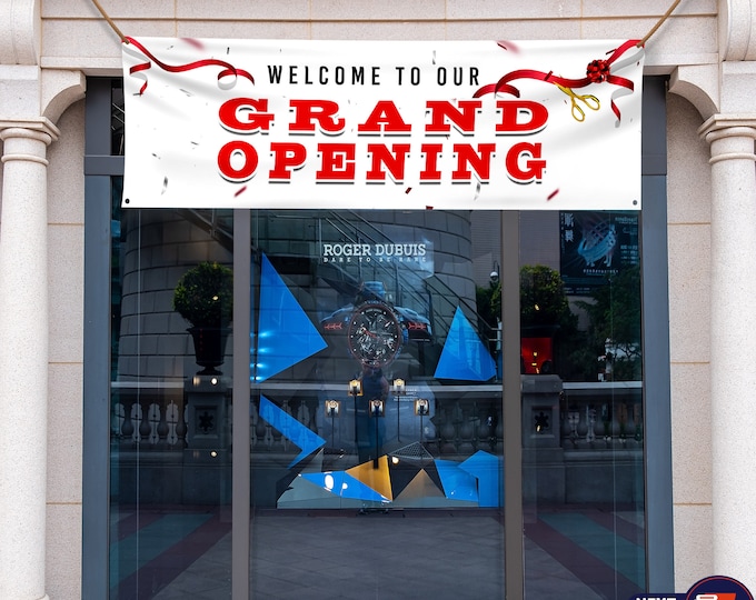 Grand Opening Banner, Opening Banner, Full Color Vinyl Banner, Custom ...