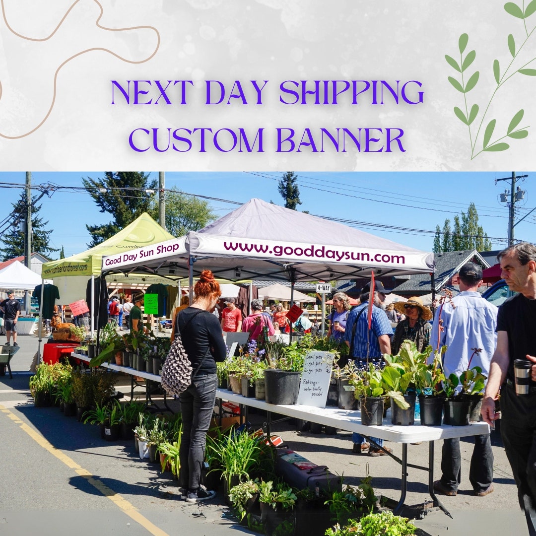 Custom Tent Banner, Personalized Advertising Event Banner, Logo ...