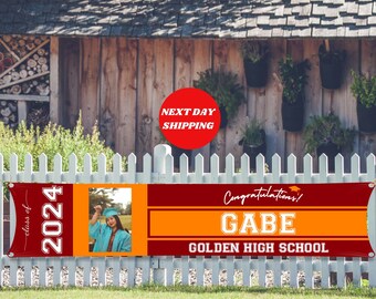 Personalized Graduation Banner W/ Photo, Graduation Announcement ...