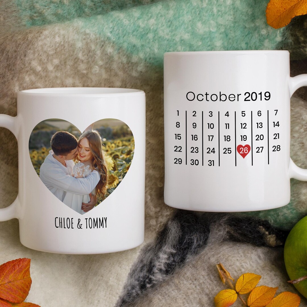 Custom Heart Photo Mug, Valentine's Day Mug, Ceramic Mug, Photo Mug ...