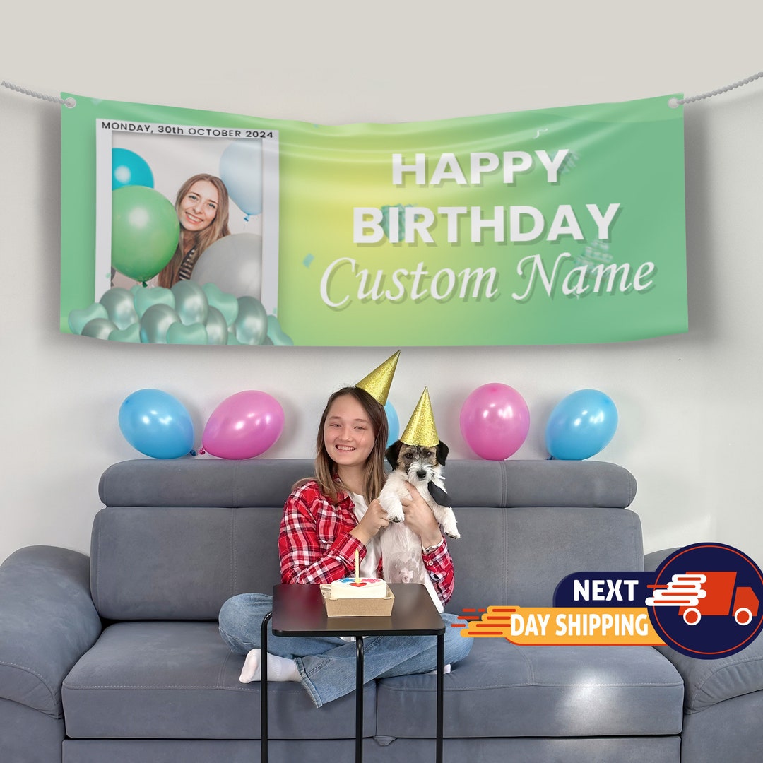 Custom Birthday Banner, Custom Banner, Custom Birthday Decor, Birthday ...