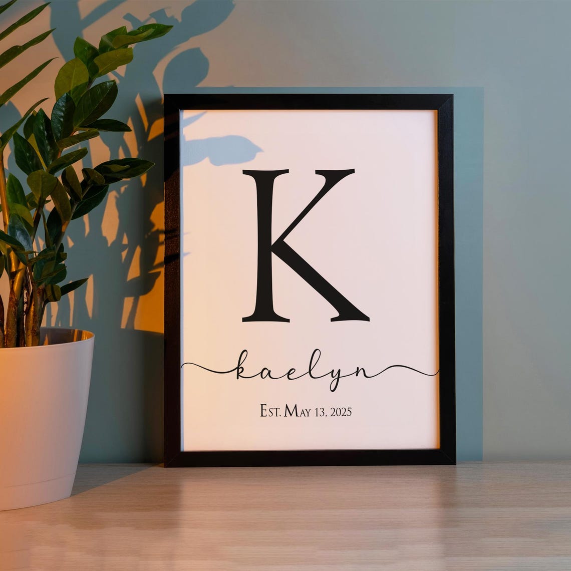 Personalized Name Sign, Custom Last Name Wall Art, Large Wall Art ...